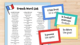 French Vocabulary Words (Free Printable List, Cards, Activities)
