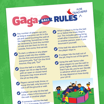 Free Gaga Ball Rules Poster for Schools