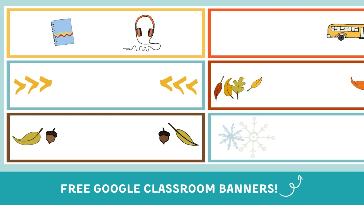 Free Google Classroom Banners for Every Subject and Theme