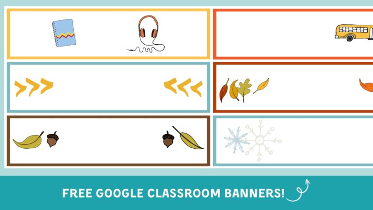 Free Google Classroom Banners for Every Subject and Theme