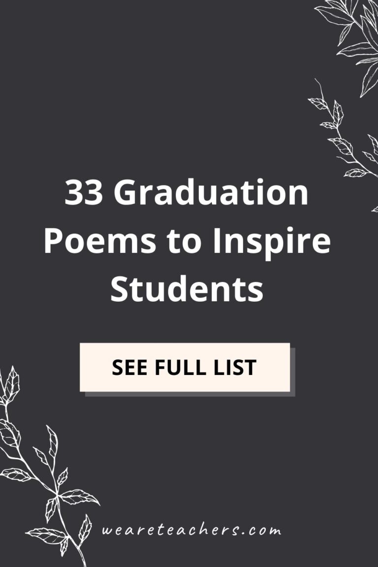 Graduation Poems for Students, as Recommended by Teachers