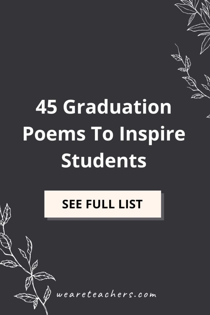 45 Graduation Poems to Inspire Students