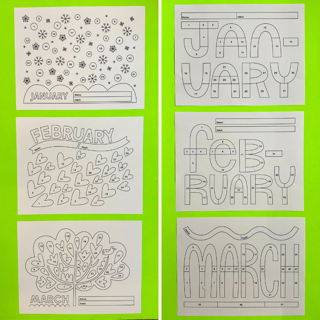 Habit Tracker Printable - Free Monthly Habit Trackers