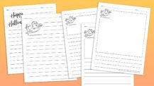 Get Free Halloween Writing Paper + 20 Spooky Writing Prompts