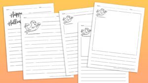 Get Free Halloween Writing Paper + 20 Spooky Writing Prompts