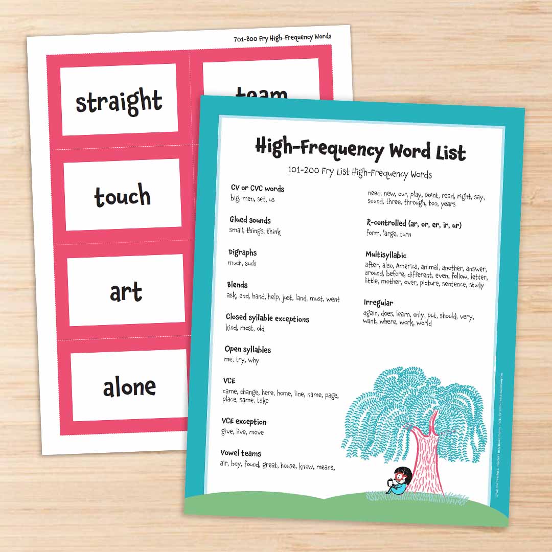 High-Frequency Word List (Free Printables and Teaching Ideas)