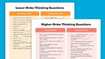 70 Higher-Order Thinking Questions and Stems (Free Printable)