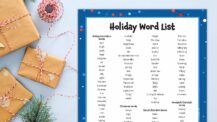 200+ Festive Holiday Words for Writing and More (Free Printable)
