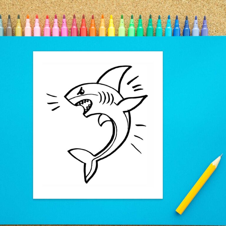 How To Draw a Shark (Free Printable + Video)