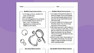 Giant Bubbles Experiment: How-To Plus Free Worksheet