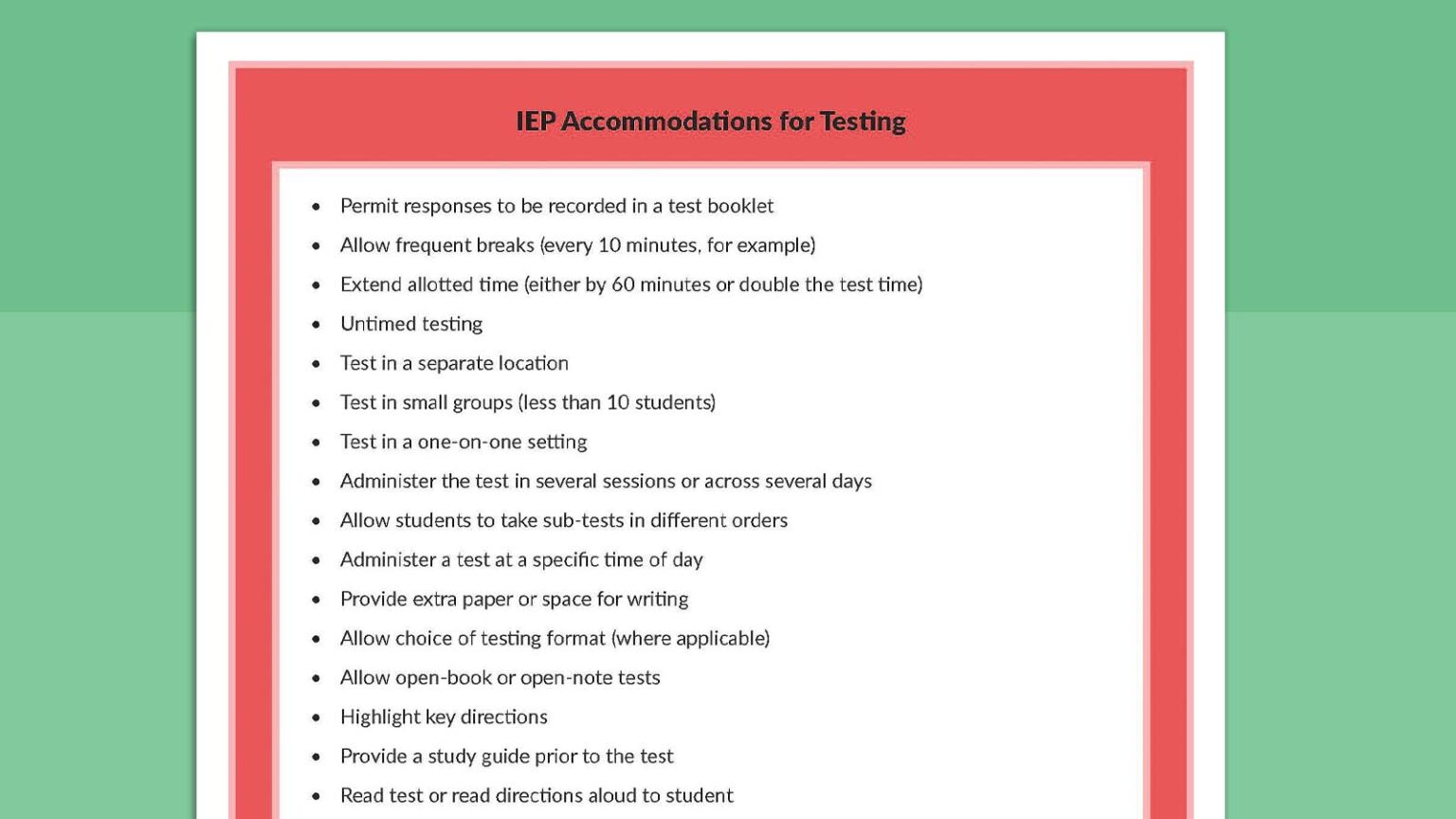 140+ IEP Accommodations Special Ed Teachers Should Bookmark