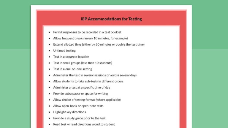 140+ IEP Accommodations Special Ed Teachers Should Bookmark