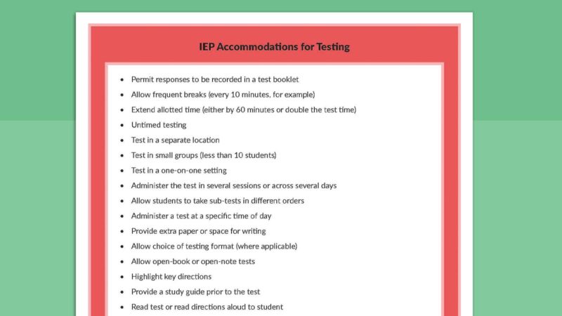 140+ IEP Accommodations Special Ed Teachers Should Bookmark