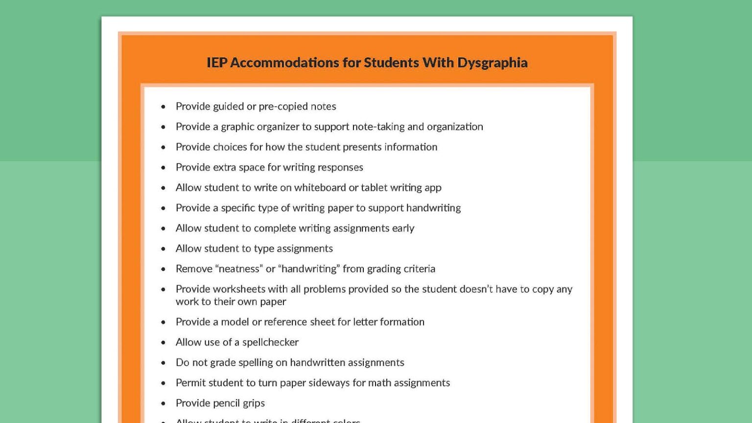 140+ IEP Accommodations Special Ed Teachers Should Bookmark