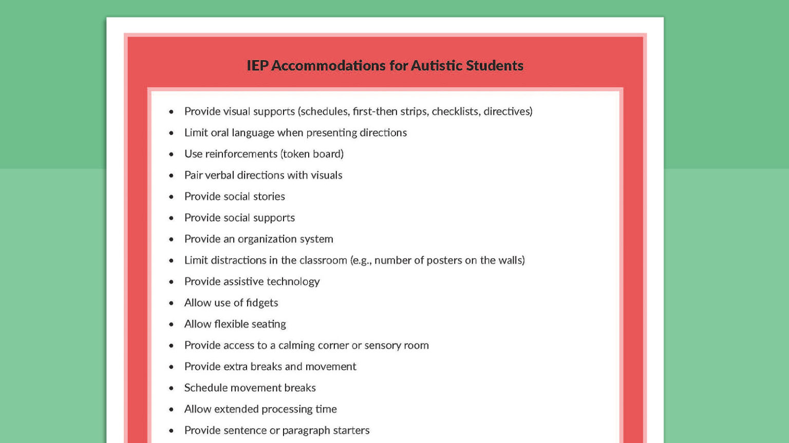 140+ IEP Accommodations Special Ed Teachers Should Bookmark