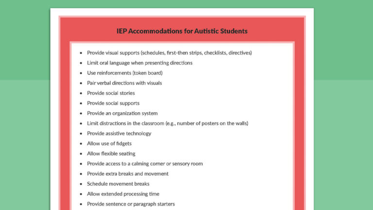 140+ IEP Accommodations Special Ed Teachers Should Bookmark