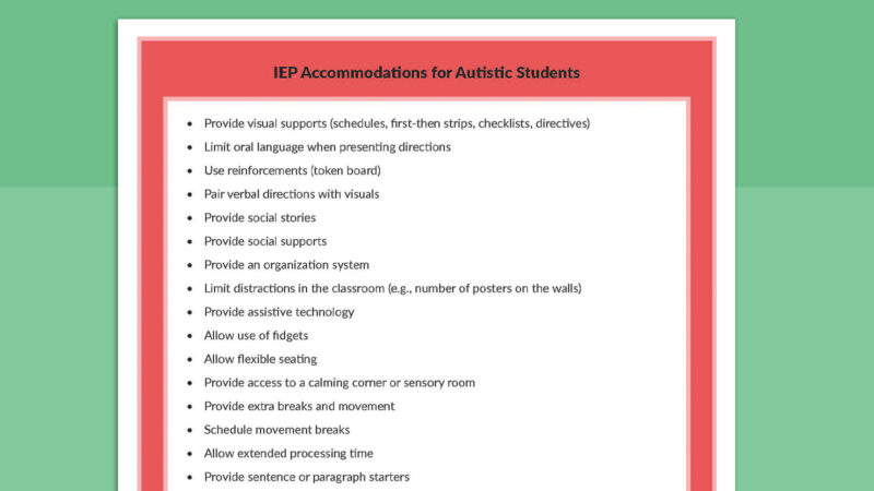 140+ IEP Accommodations Special Ed Teachers Should Bookmark