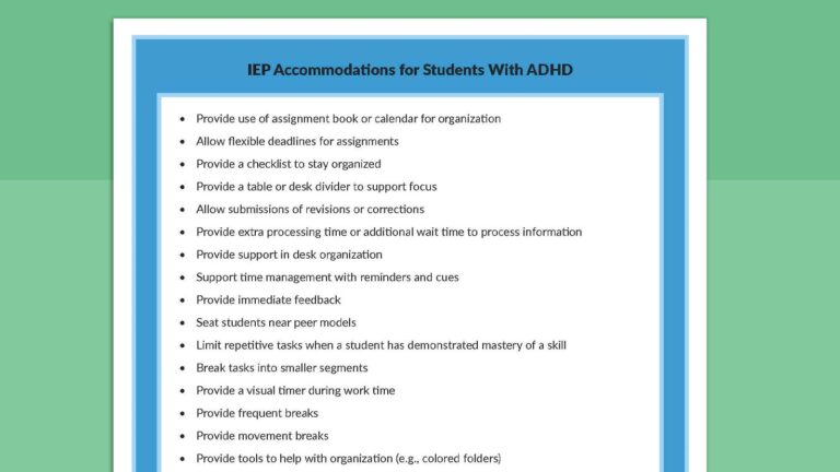 140+ IEP Accommodations Special Ed Teachers Should Bookmark