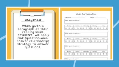 Free IEP Goal Bank With 110+ Goals & Printable Tracking Sheets