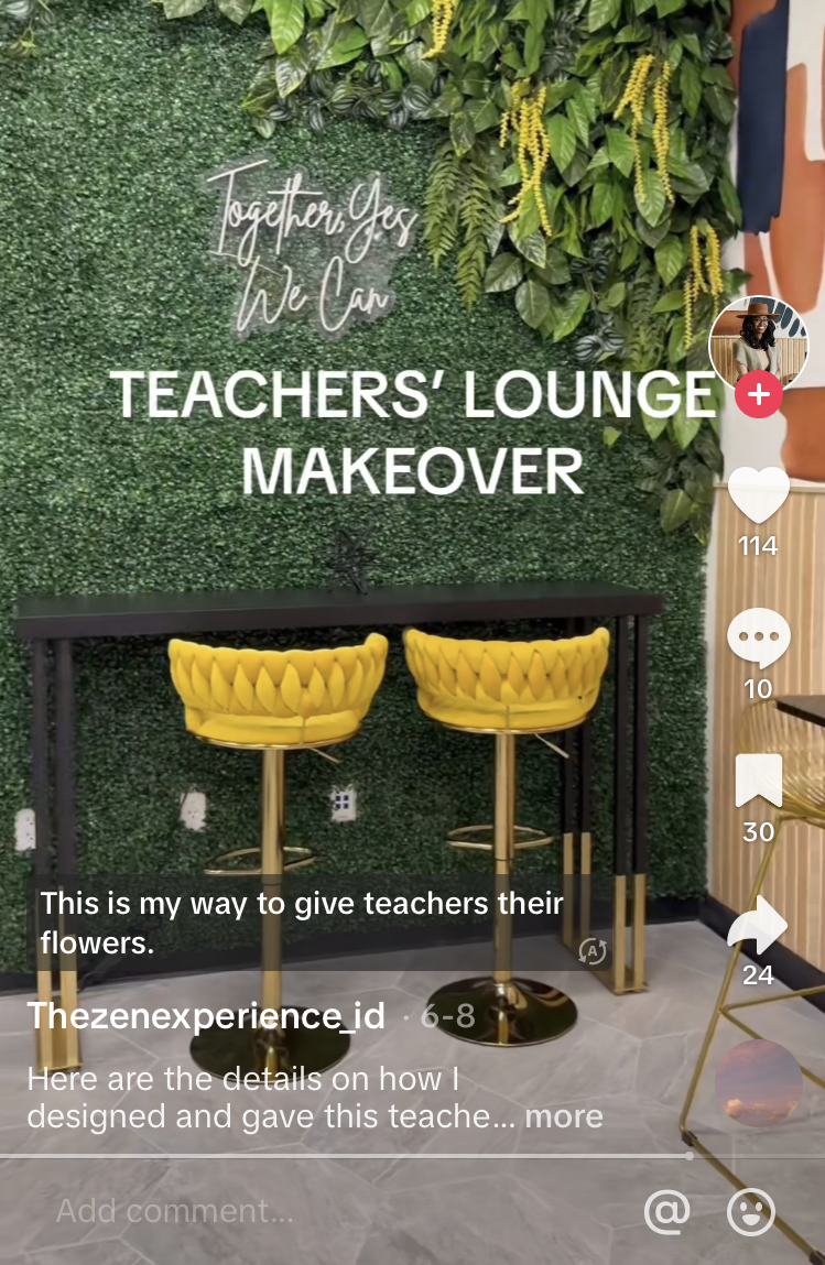 An Interior Designer Transformed This Teachers Lounge