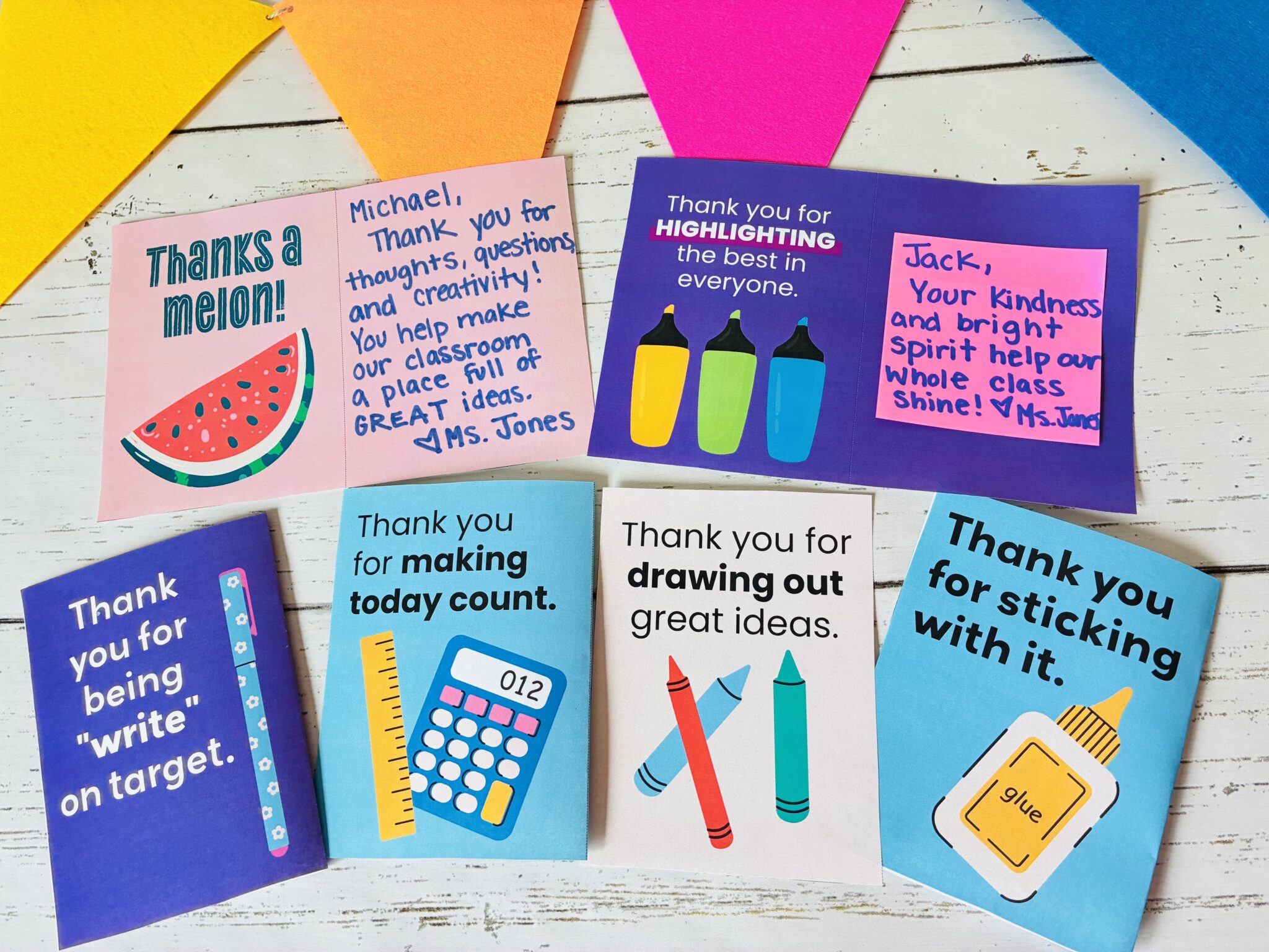 15 Free Printable Thank-You Cards From Teachers to Students