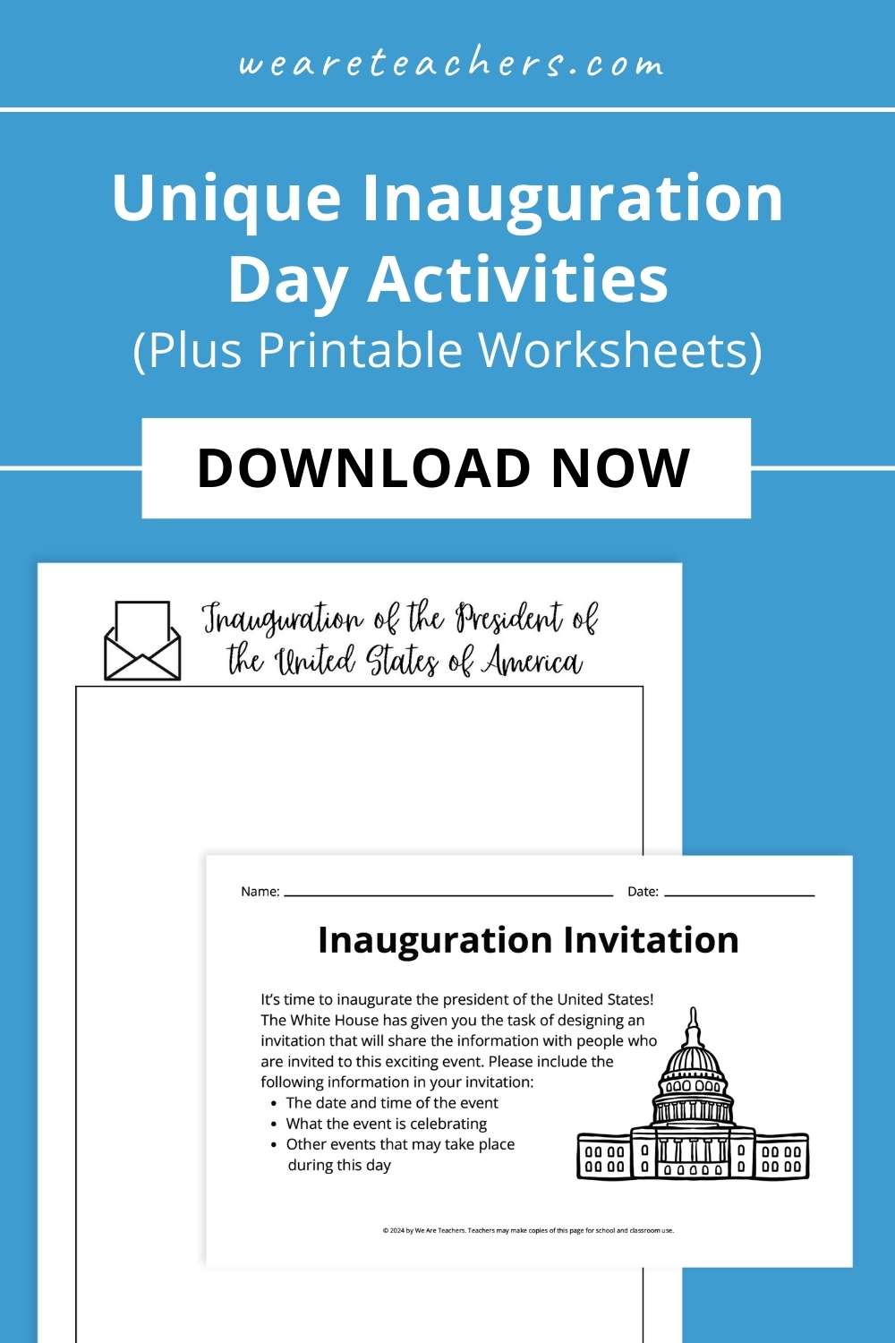 Unique Inauguration Day Activities (Plus Printable Worksheets) - We Are ...