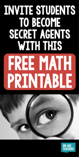 Invite Students to Become Secret Agents With This Free Math Printable