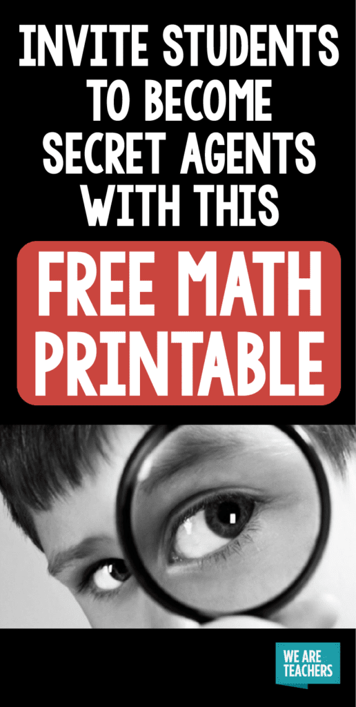 Invite Students to Become Secret Agents With This Free Math Printable