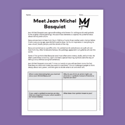 Learn All About Artist Jean-Michel Basquiat (Free Printables) - We Are ...