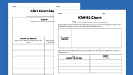 Free KWL Chart Printable Bundle (Includes KWLQ and KWHLAQ)