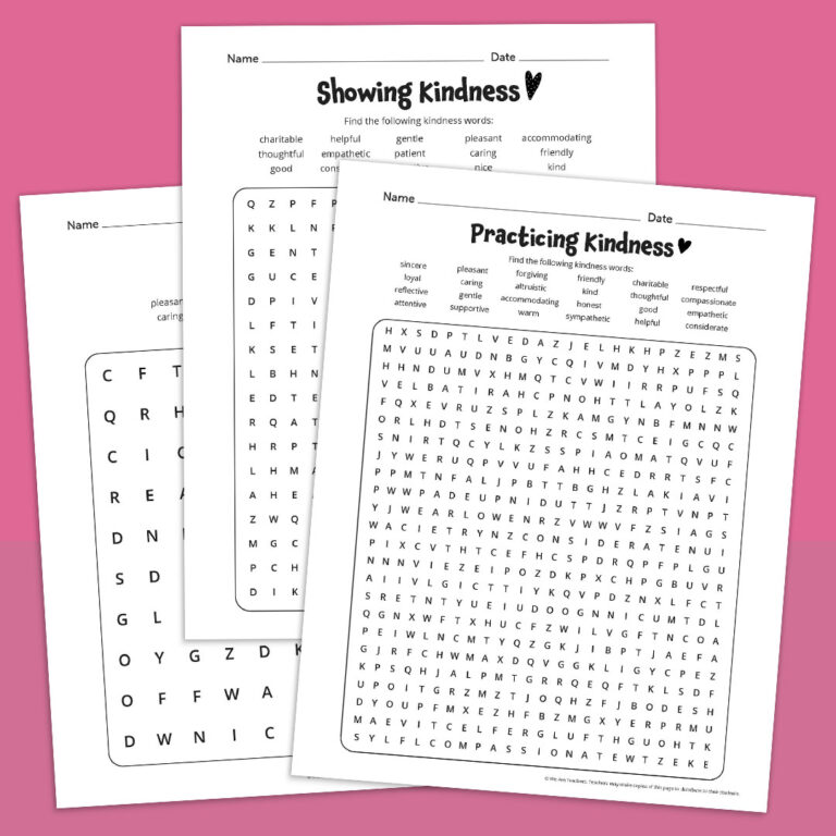 Kindness Word Search Bundle: Free Download Plus Answer Key