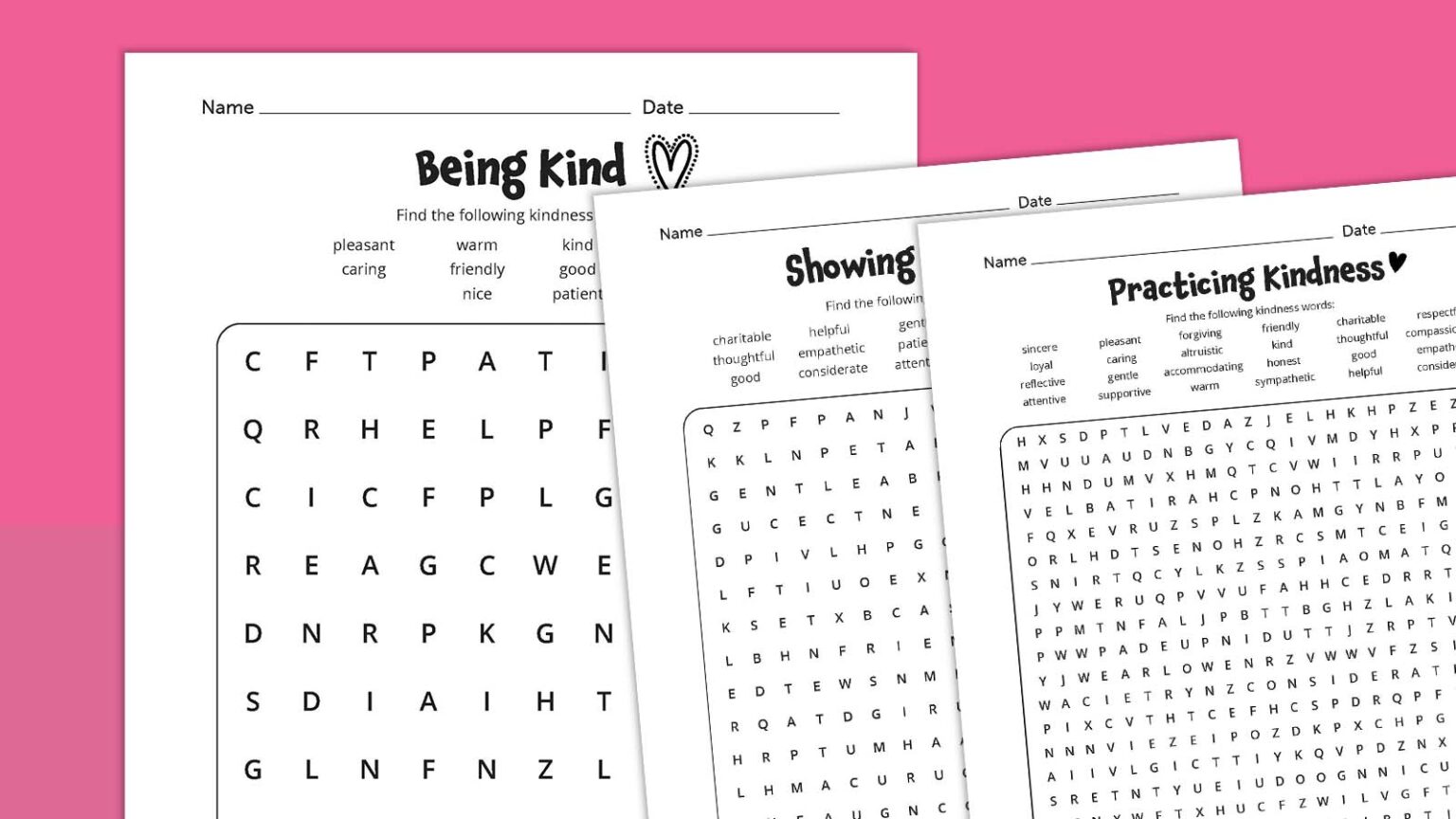 Kindness Word Search Bundle: Free Download Plus Answer Key