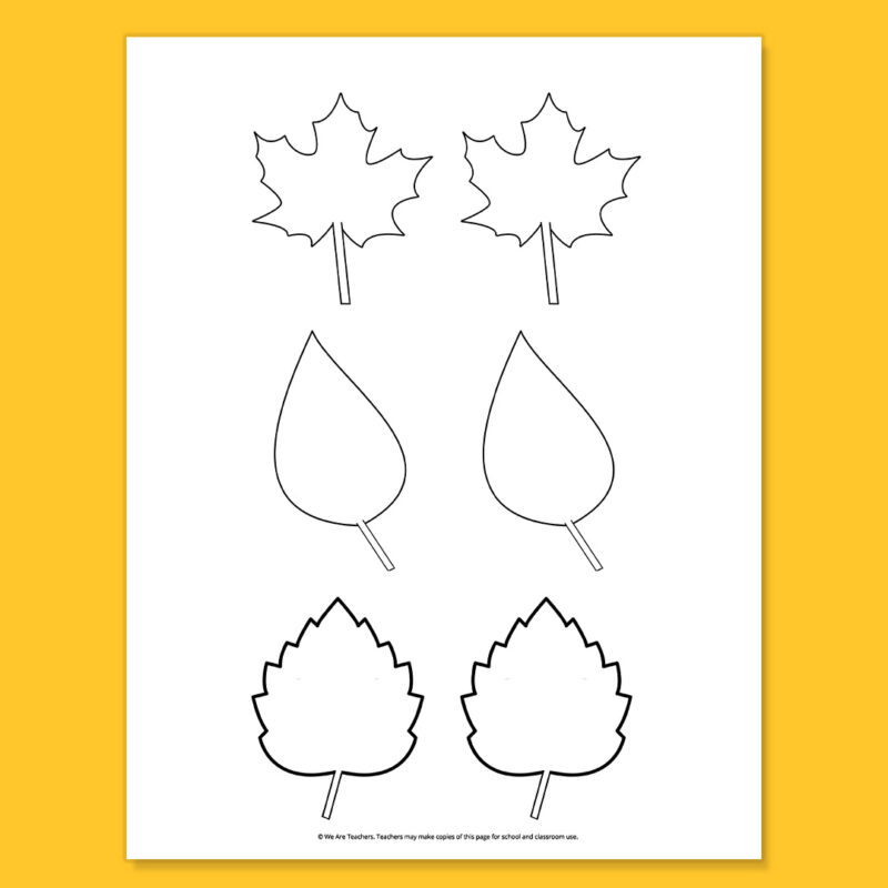 Free Printable Leaf Template Bundle for Fall