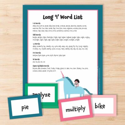 Long 'I' Words (List, Activities, and Free Printables)