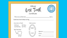 Free Printable Tooth Fairy Letters and Lost Tooth Certificate