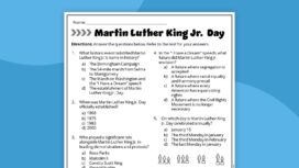 Free Martin Luther King Jr. Worksheets