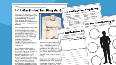 Free Martin Luther King Jr. Worksheets