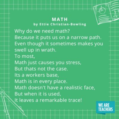 38 Math Poems for Students in All Grade Levels