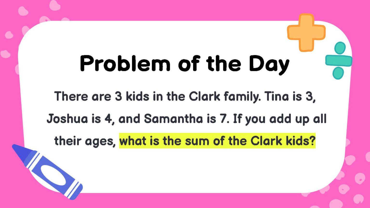 Check Out These 50 First-Grade Math Word Problems of the Day