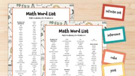 Math Words (Vocabulary List, Teaching Ideas, and Free Printables)
