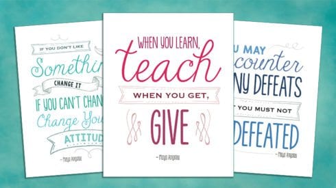 Maya Angelou Education Quotes: 8 Free Printable Posters