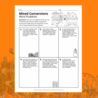 Free Printable Metric Conversion Worksheets - We Are Teachers