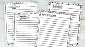Free Printable Valentine's Day Writing Paper Plus 10 Writing Prompts