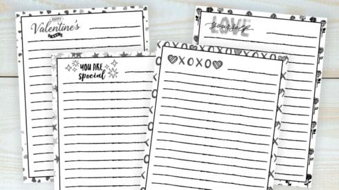 Free Printable Valentine's Day Writing Paper Plus 10 Writing Prompts