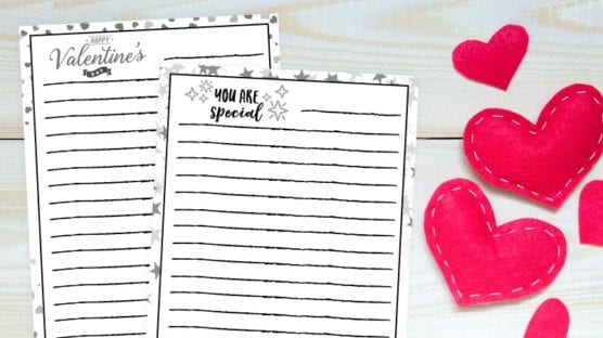 Free Printable Valentine's Day Writing Paper Plus 10 Writing Prompts