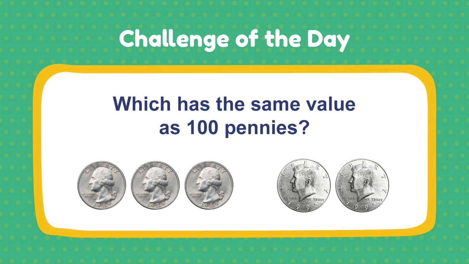 Money Word Problems: One a Day for a Month!