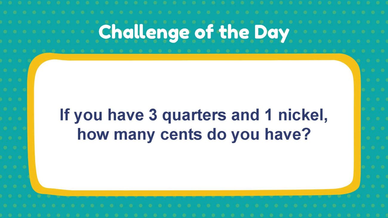 Money Word Problems: One a Day for a Month!