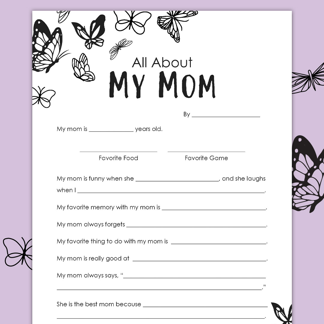 Free Printable Mother's Day Questionnaire