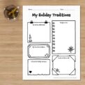 My Holiday Traditions Worksheet: Invite Kids to Write and Share