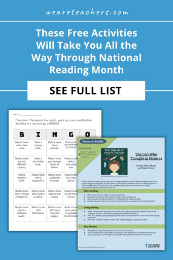 Free Activities for National Reading Month